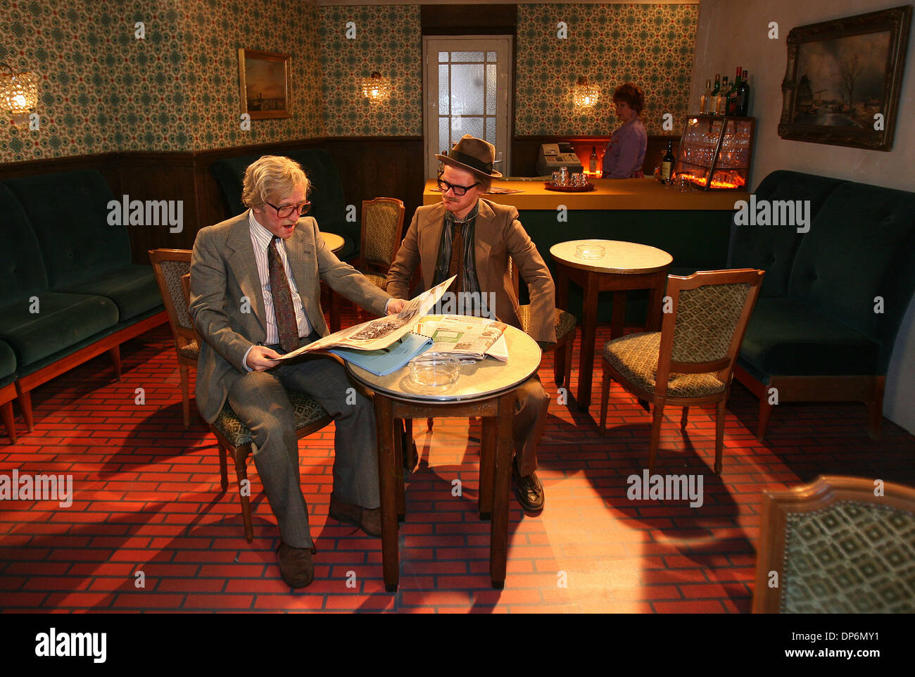 Stage Actors performing in a theater Stock Photo - Alamy