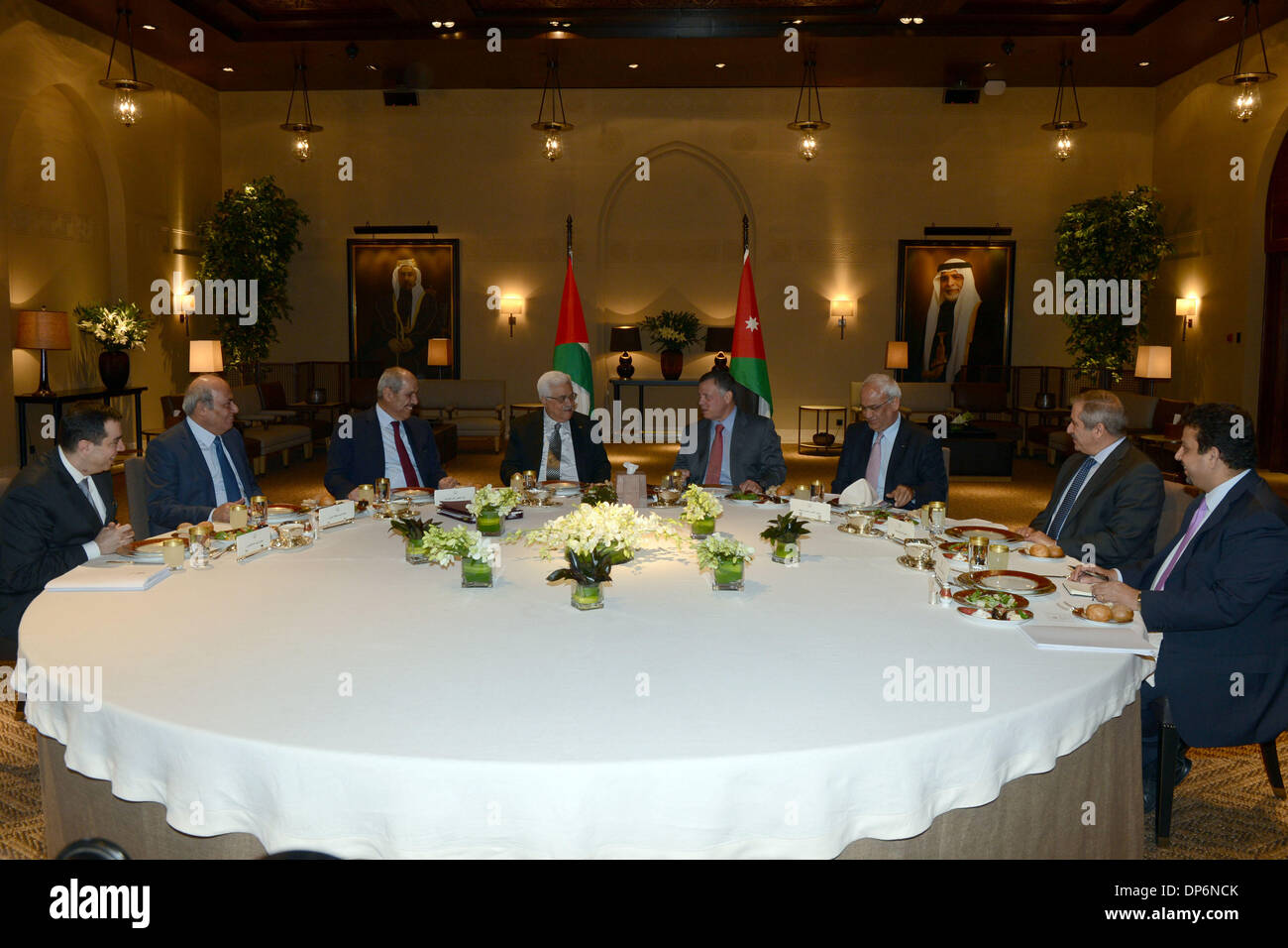Amman, Amman, Jordan. 8th Jan, 2014. Palestinian President, Mahmoud ...