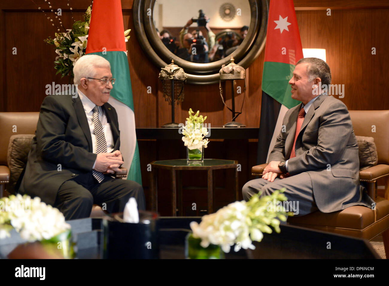 Amman, Amman, Jordan. 8th Jan, 2014. Palestinian President, Mahmoud ...