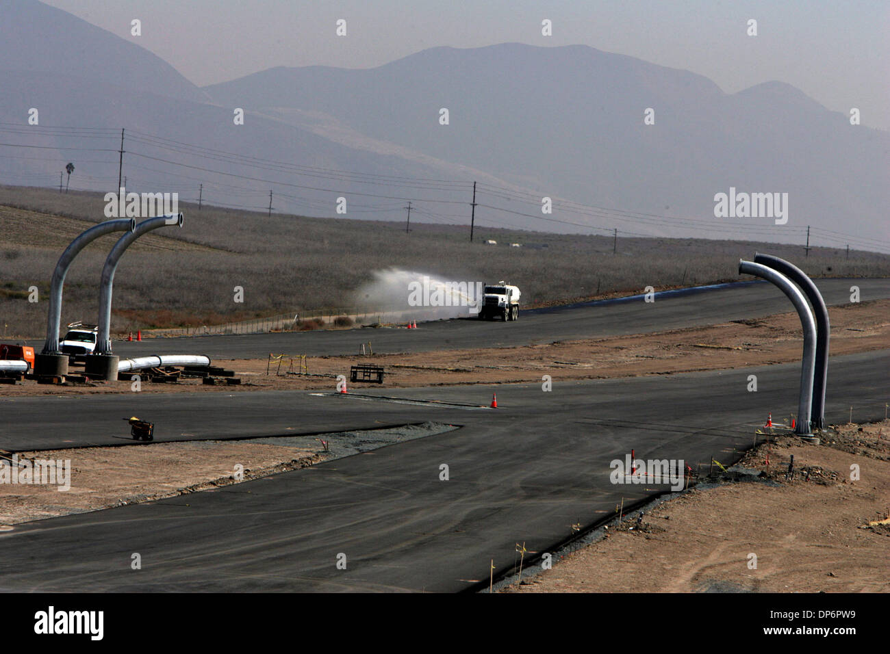 Oct 23, 2006; Chula Vista, CA, USA; Gantries which will hold cameras ...