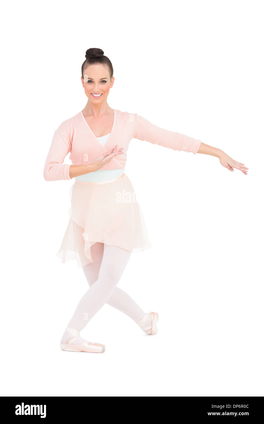 Smiling attractive ballerina posing Stock Photo - Alamy