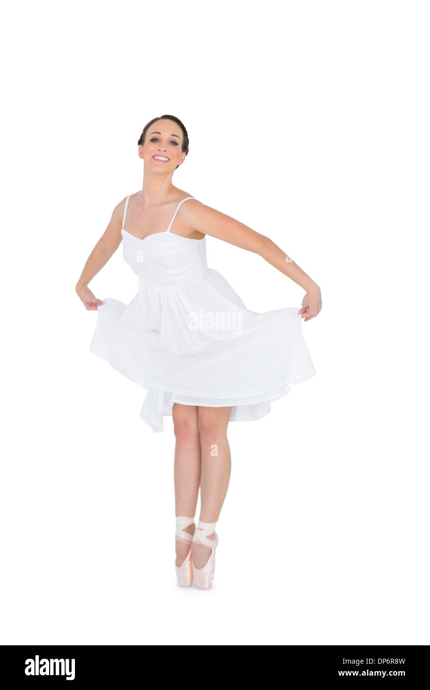 Smiling young ballet dancer isolated Stock Photo - Alamy