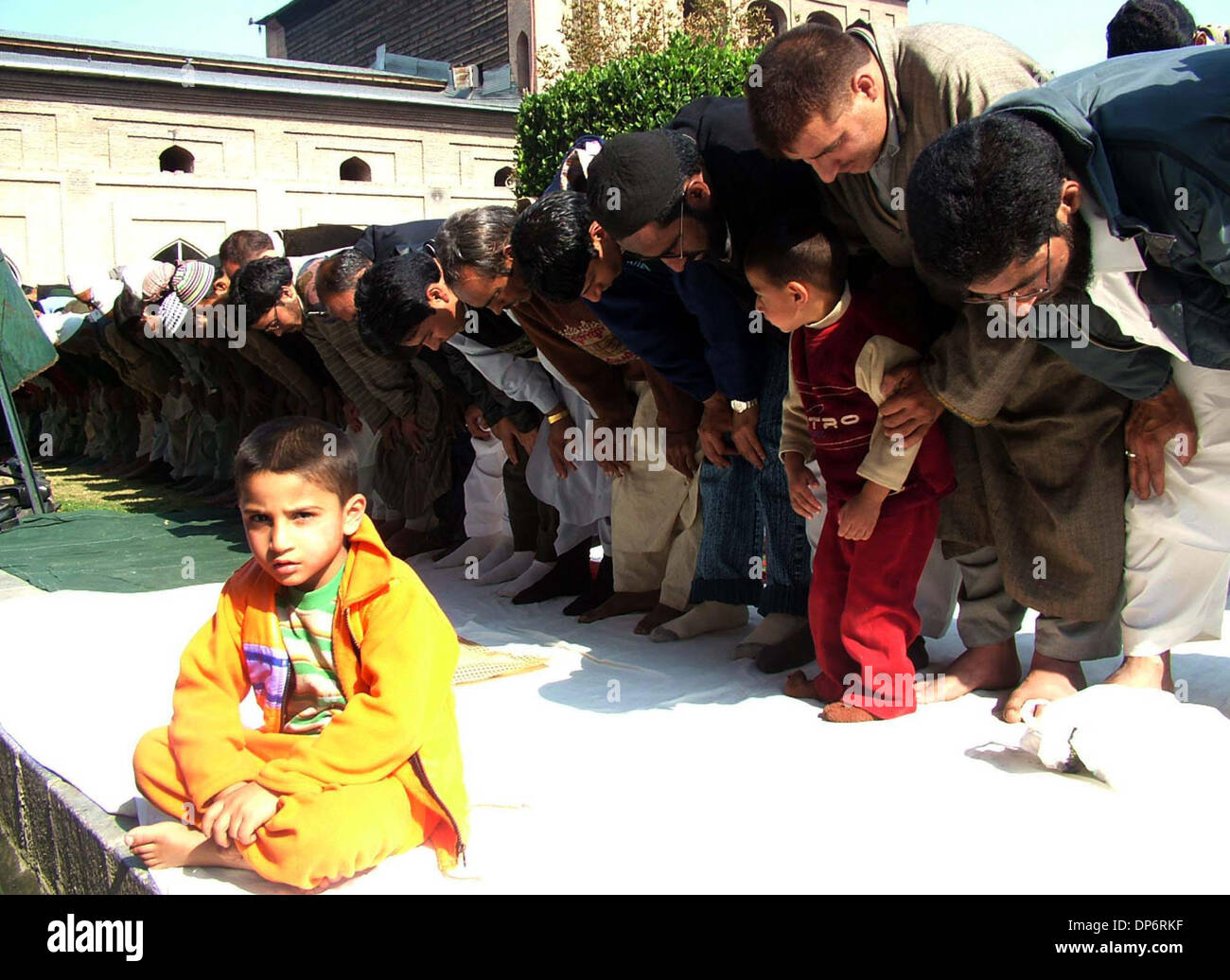 Oct 25, 2006; Srinagar, Kashmir, INDIA; Indian Kashmiri men pray on the ...
