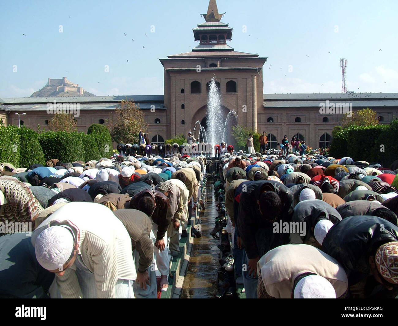 Oct 25, 2006; Srinagar, Kashmir, INDIA; Indian Kashmiri men pray on the ...