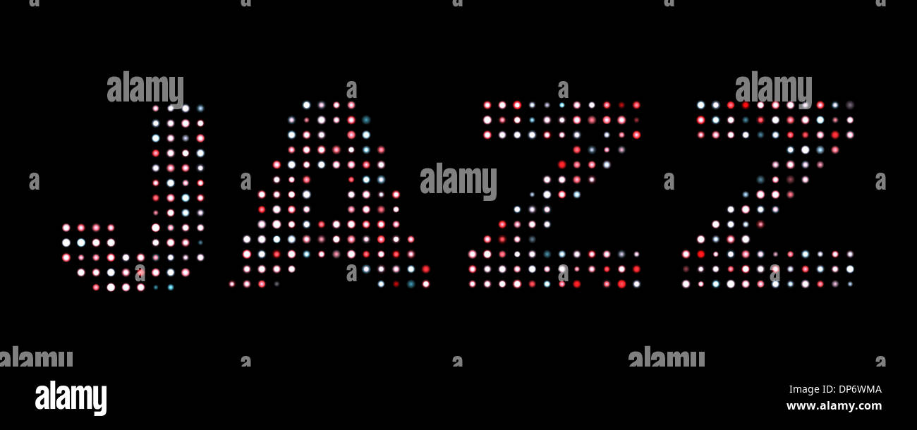Jazz led text Stock Photo - Alamy