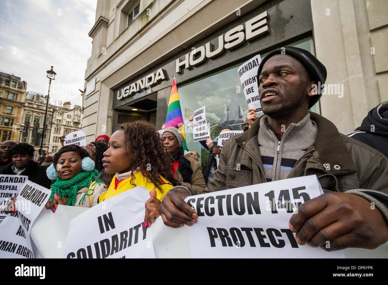 LGBTI Protest held outside The Ugandan High Commission Stock Photo - Alamy