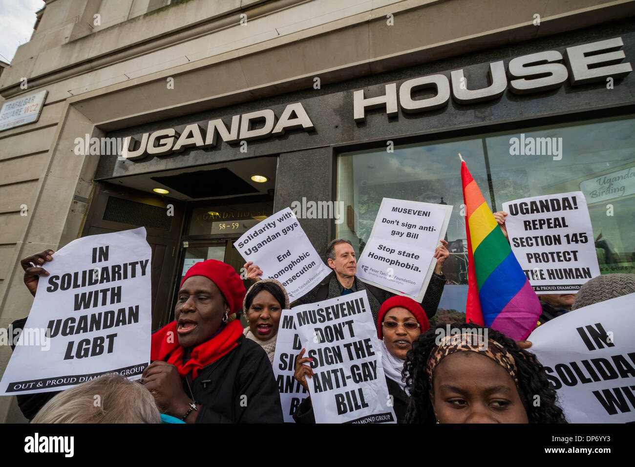 LGBTI Protest held outside The Ugandan High Commission Stock Photo - Alamy