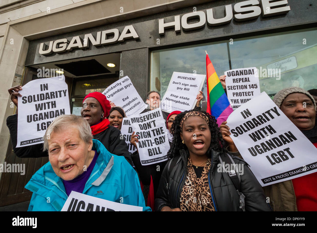 LGBTI Protest held outside The Ugandan High Commission Stock Photo - Alamy