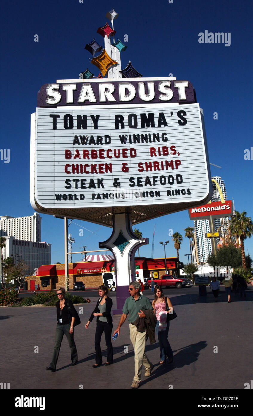 Oct 29, 2006; Las Vegas, NV, USA; The legendary Stardust Hotel and ...