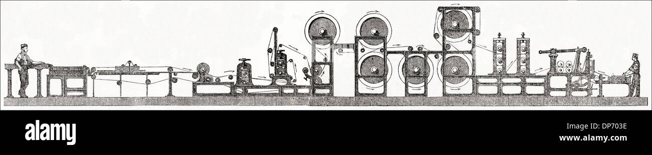 Paper making & cutting machine by Bryan, Donkin & Co of London on show ...