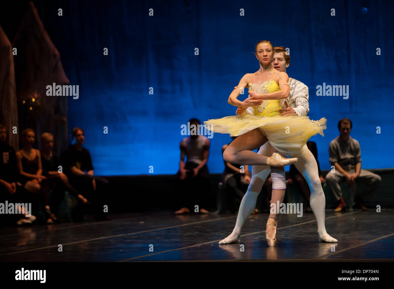 Seville, Spain. 8th Jan, 2014. Dancers of National Ballet of Kiev ...