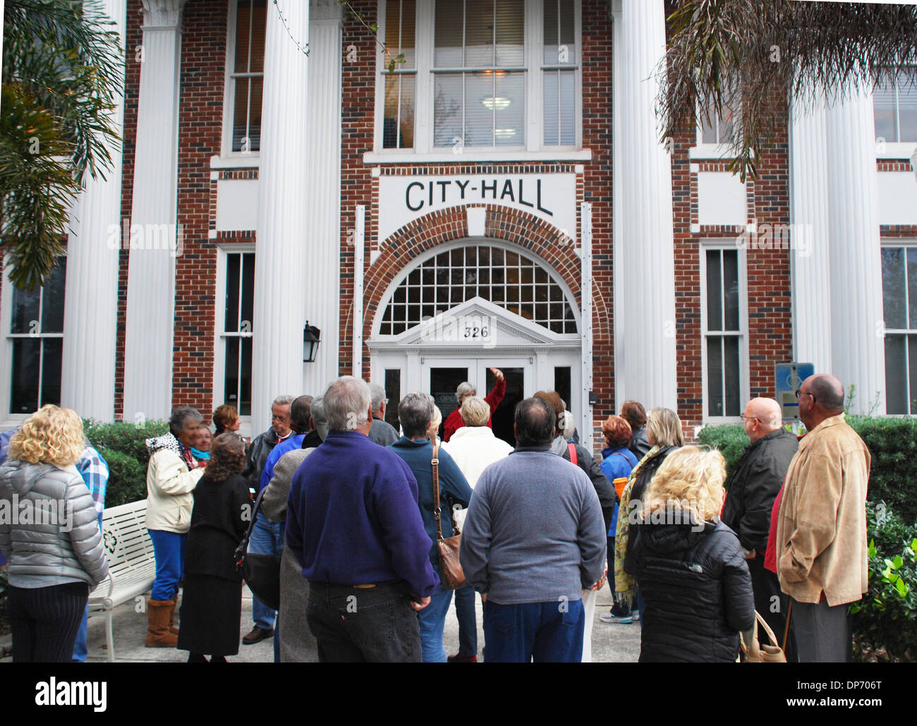 Residents at City Hall Stock Photo - Alamy
