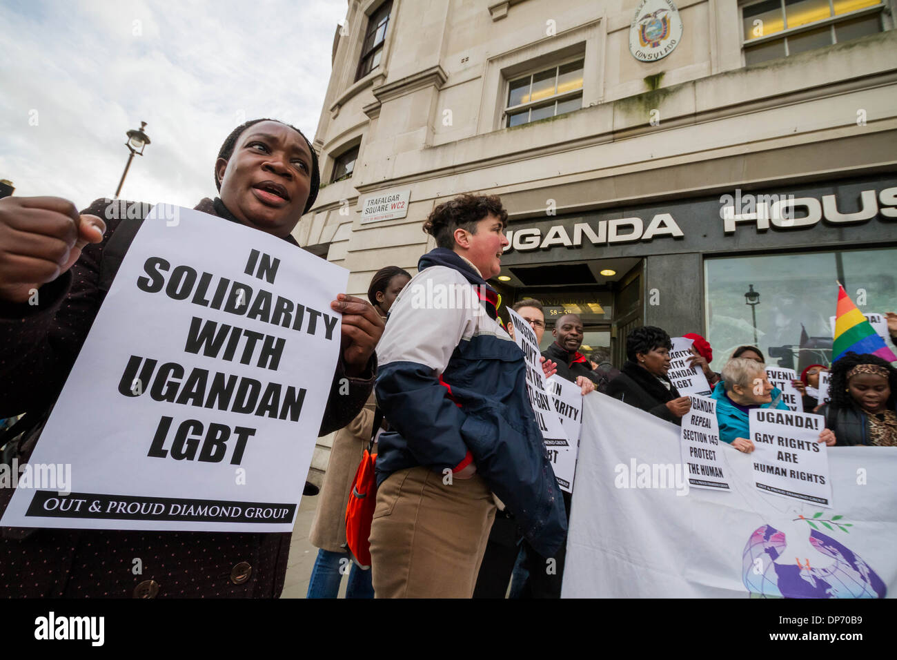LGBTI Protest held outside The Ugandan High Commission Stock Photo - Alamy