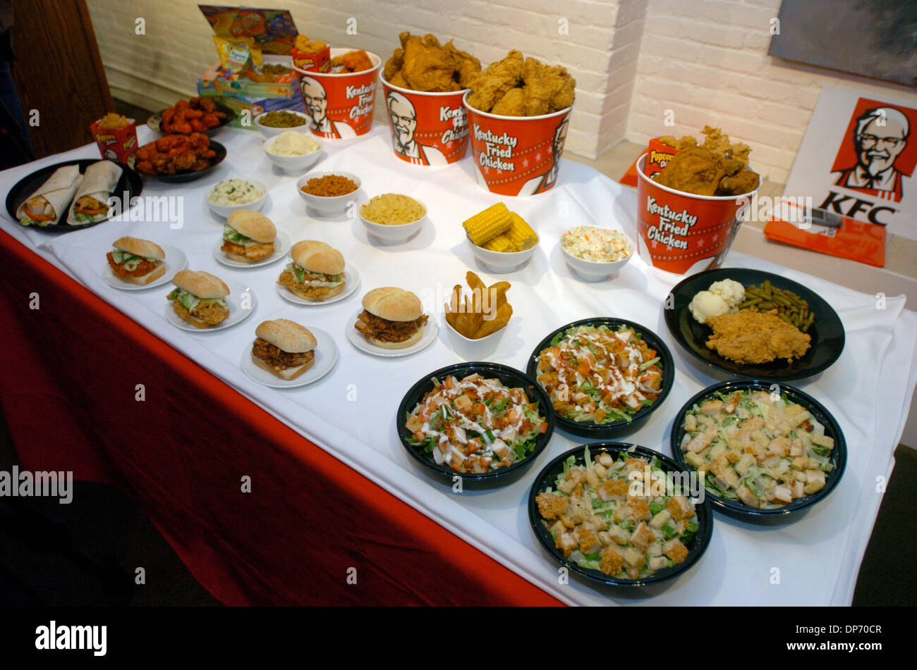 Oct 30, 2006; MANHATTAN, NEW YORK, USA; Assorted KFC dishes. Gregg ...