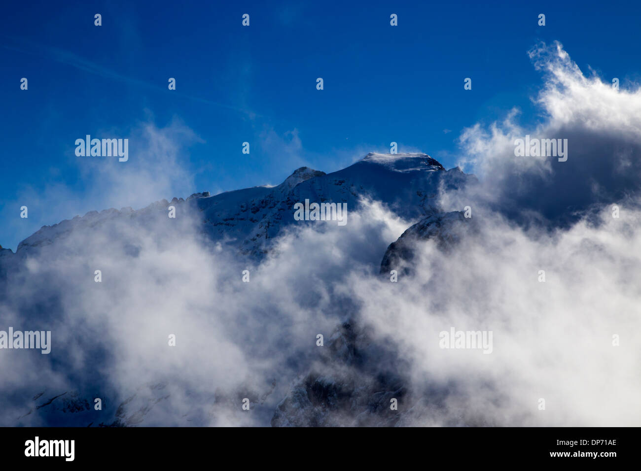 Alps mountains during weather changing, Italy Stock Photo - Alamy