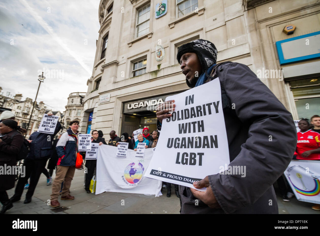 LGBTI Protest held outside The Ugandan High Commission Stock Photo - Alamy