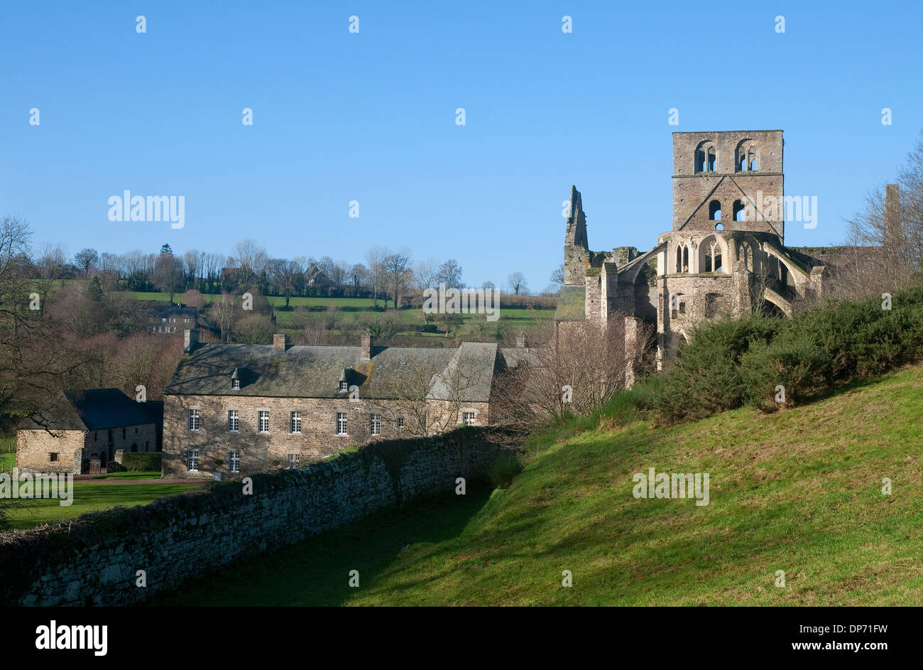 abbaye de hambye, normandy, france Stock Photo - Alamy