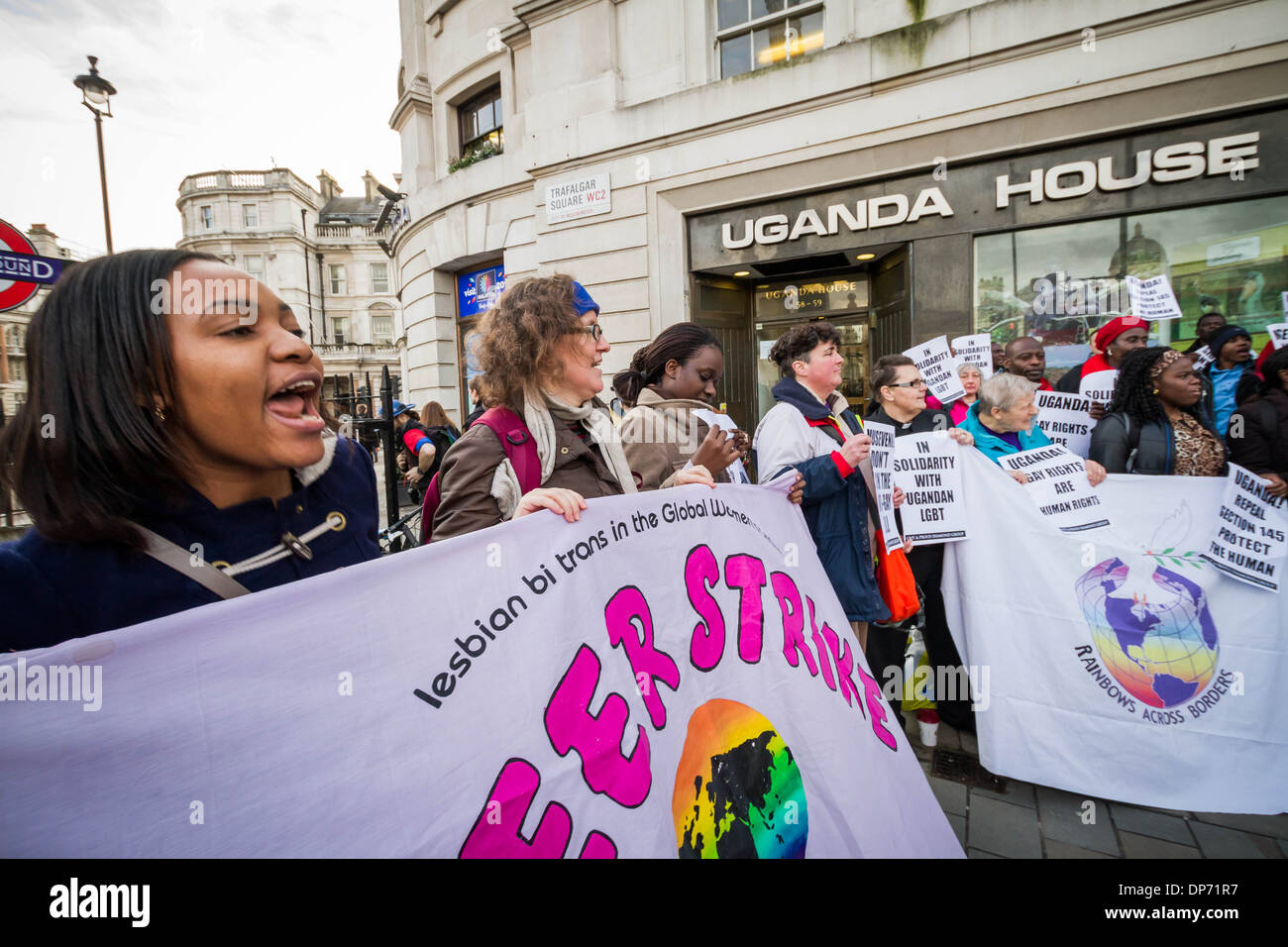 LGBTI Protest held outside The Ugandan High Commission Stock Photo - Alamy