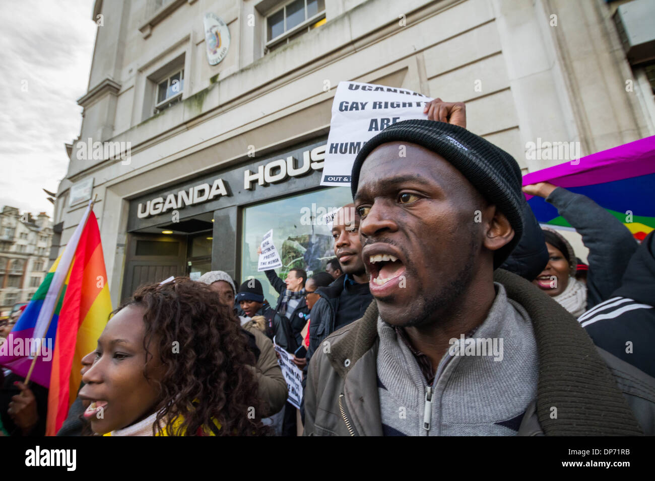 LGBTI Protest held outside The Ugandan High Commission Stock Photo - Alamy