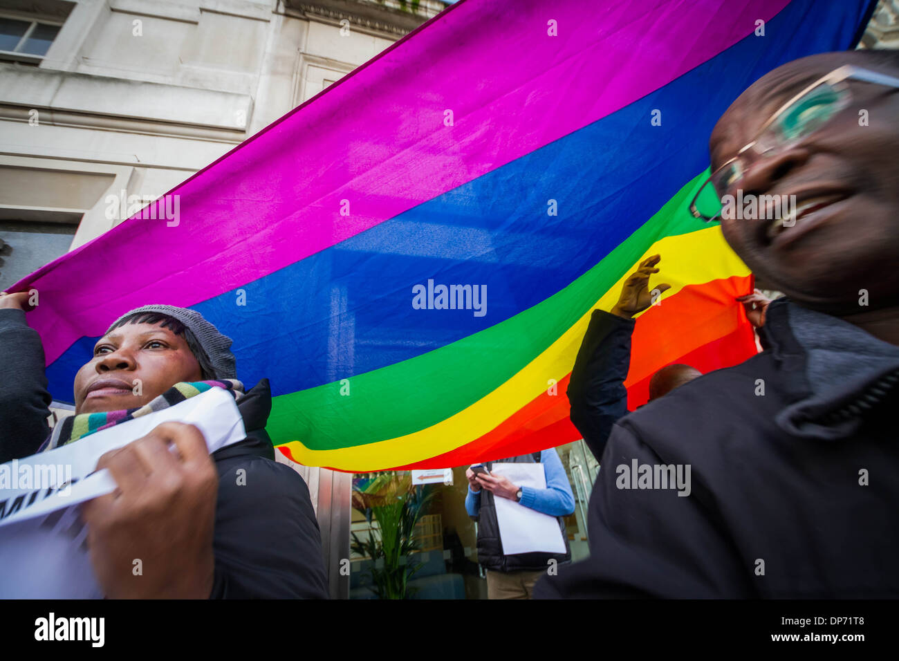 LGBTI Protest held outside The Ugandan High Commission Stock Photo - Alamy