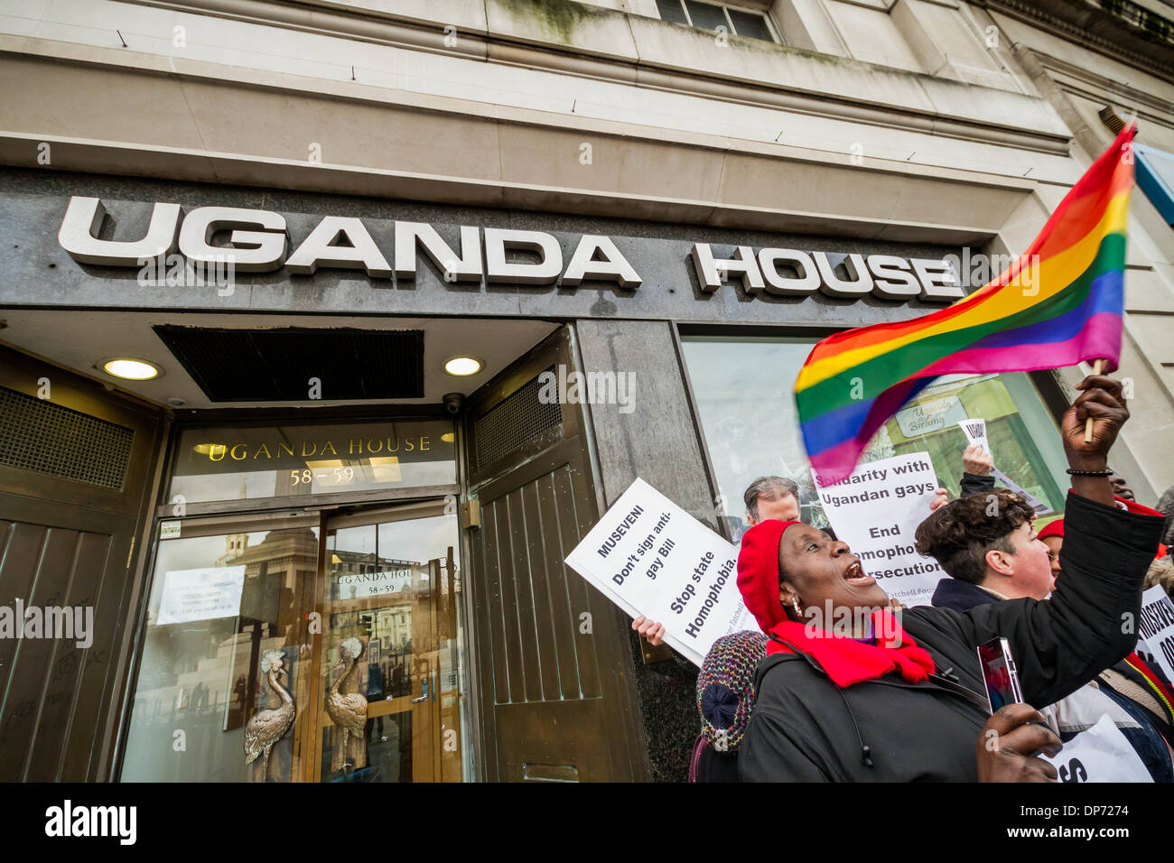 LGBTI Protest held outside The Ugandan High Commission Stock Photo - Alamy