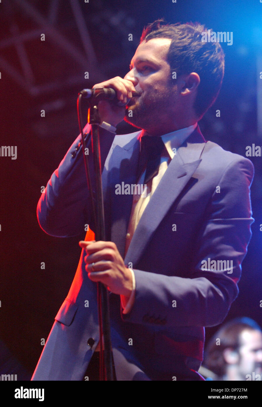 Oct 28, 2006; Las Vegas, NV, USA; Singer BRANDON FLOWERS of the band ...