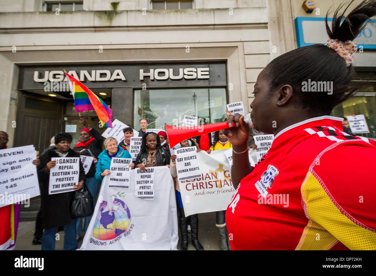 LGBTI Protest held outside The Ugandan High Commission Stock Photo - Alamy