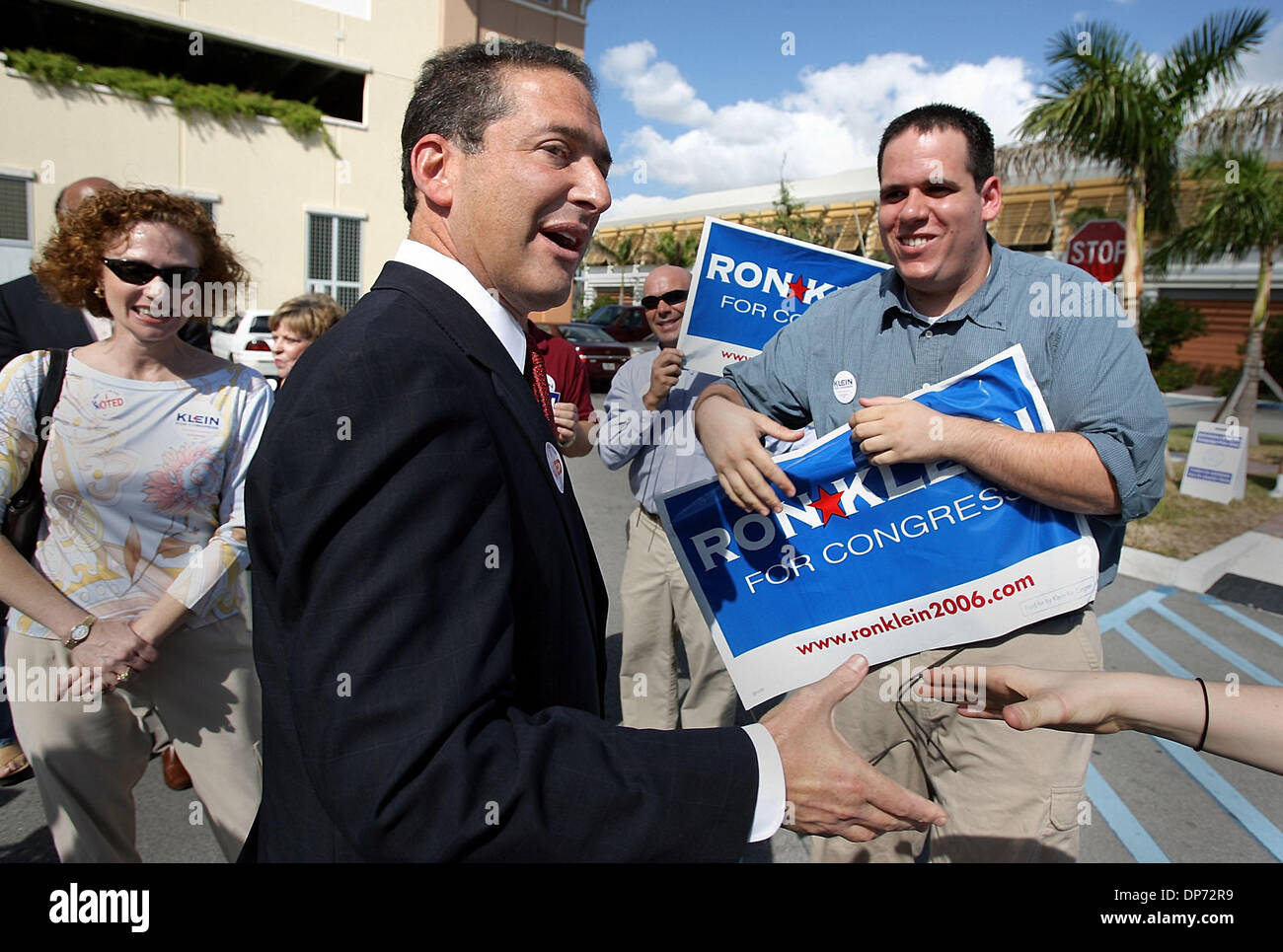 Oct 30, 2006; Delray Beach, FL, USA; Congressional candidate Ron Klein ...