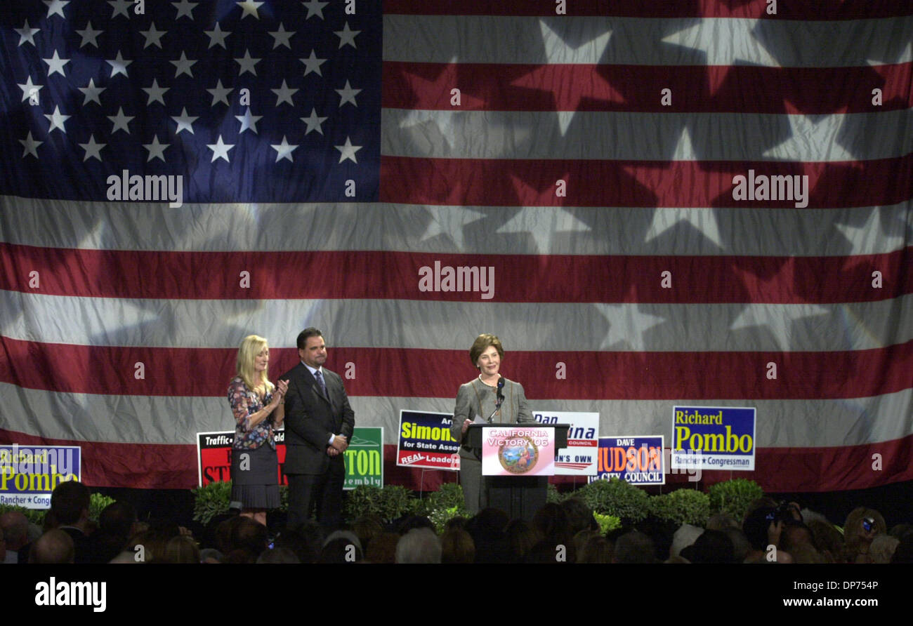Nov 03, 2006; Pleasanton, CA, USA; Congressman RICHARD POMBO and wife ...