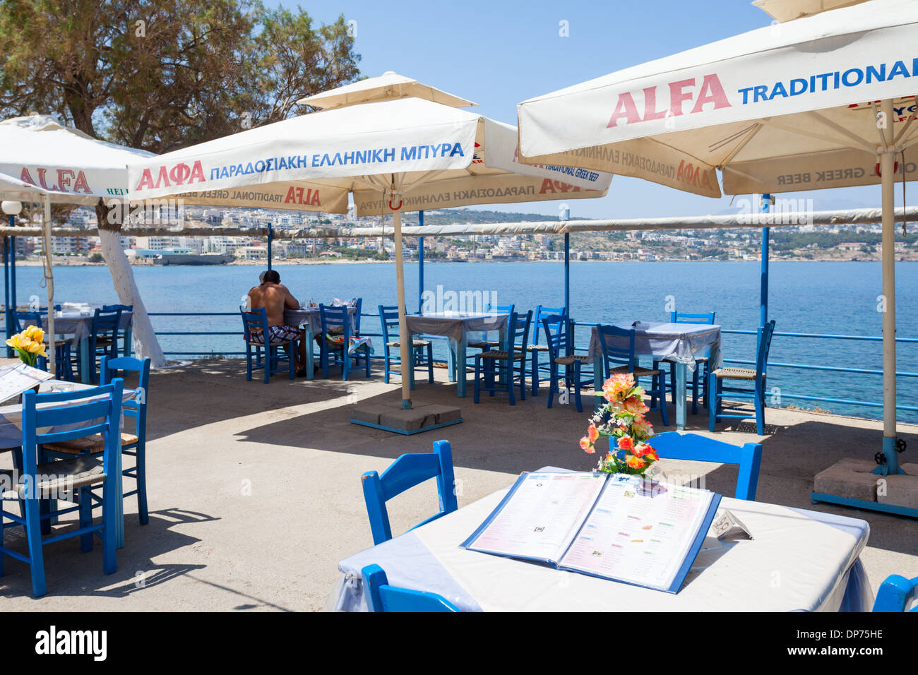 Rethymno crete seafront bar hi-res stock photography and images - Alamy