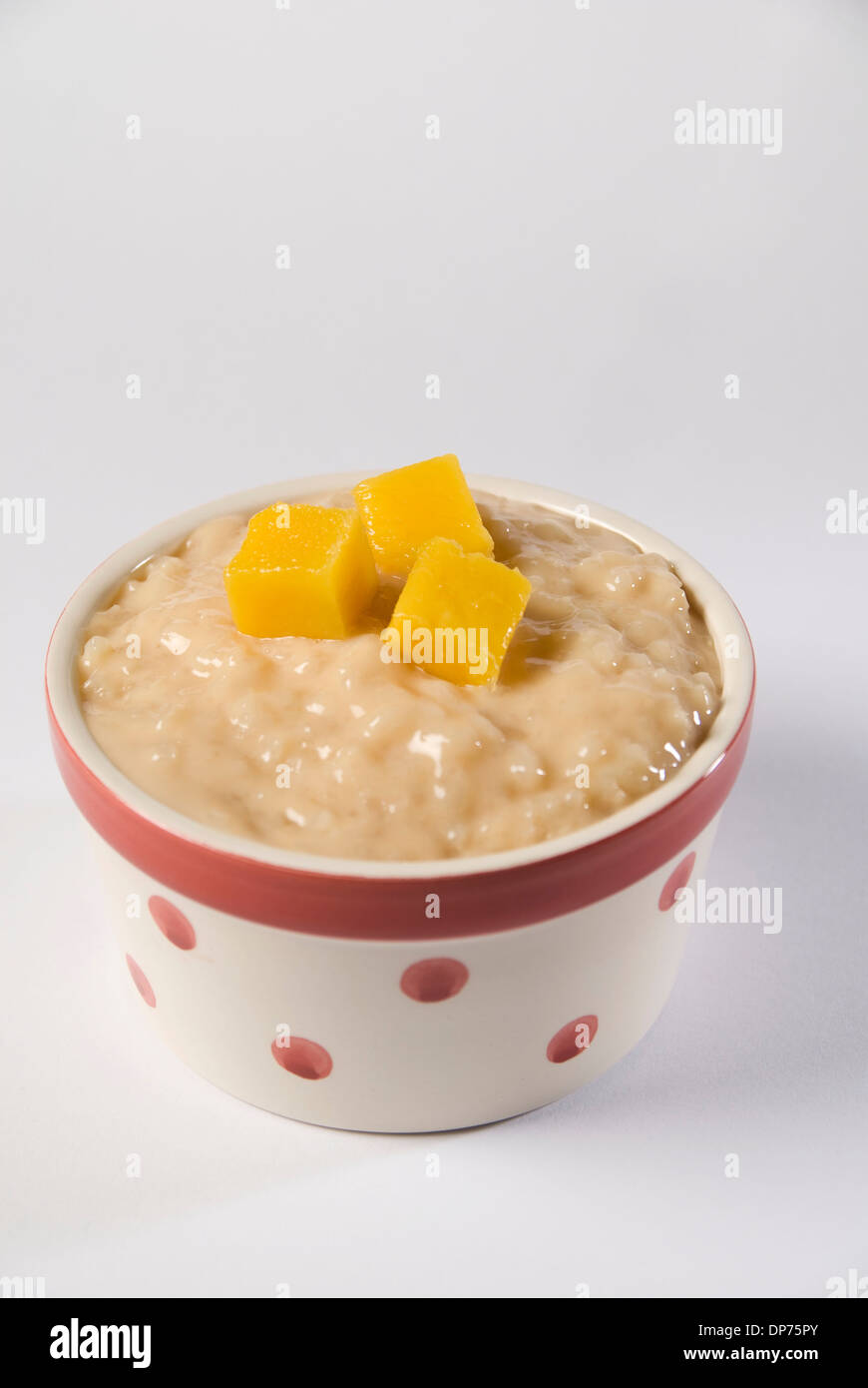 Mango and Rice Pudding Stock Photo - Alamy