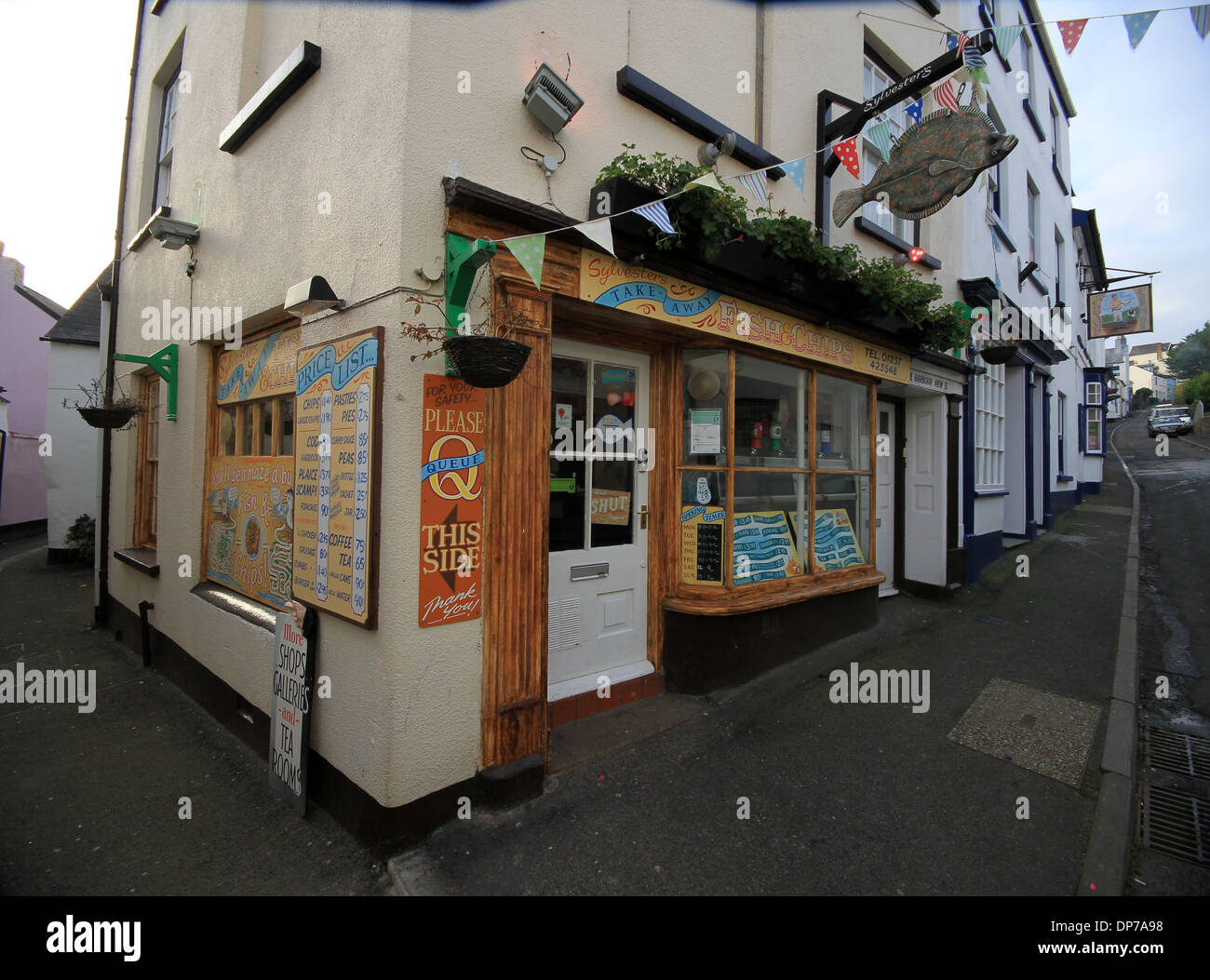 Fish and Chip shop in Appledore, Devon Stock Photo - Alamy