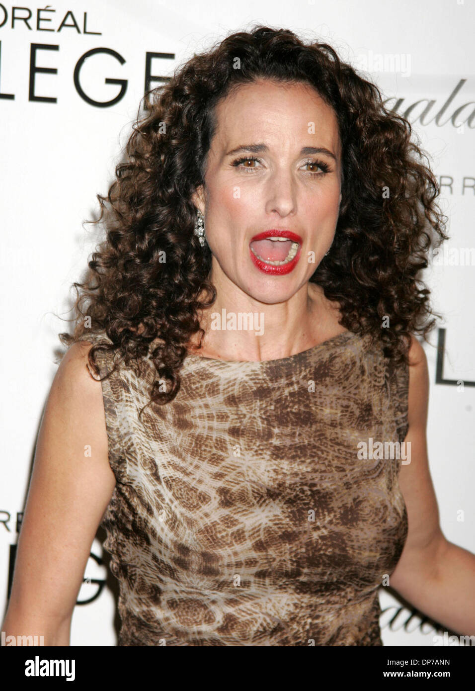 Nov 08, 2006; New York, NY, USA; Actress ANDIE MACDOWELL at the ...