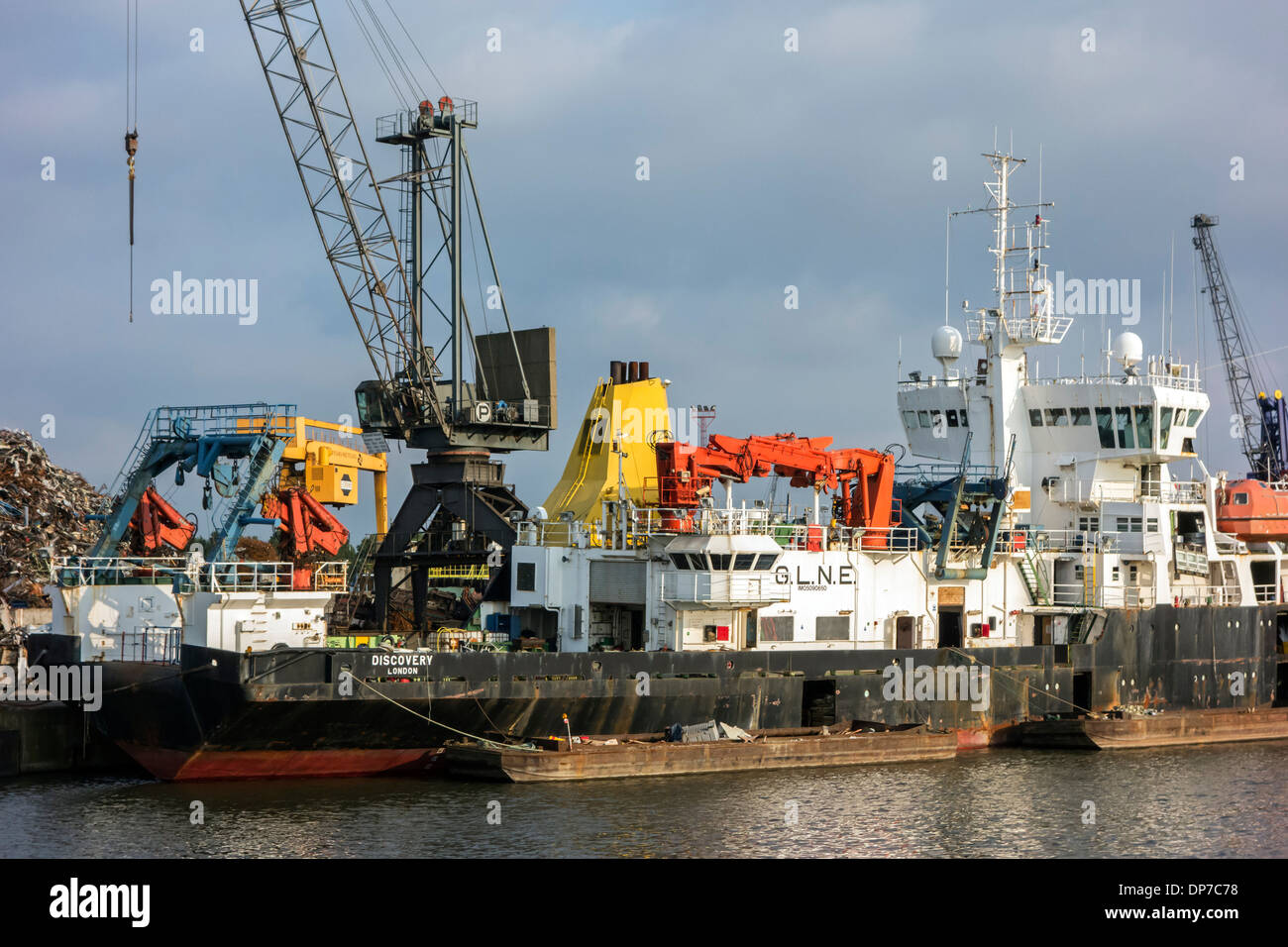 Old ship being dismantled to recycle scrap metal at Van Heyghen ...
