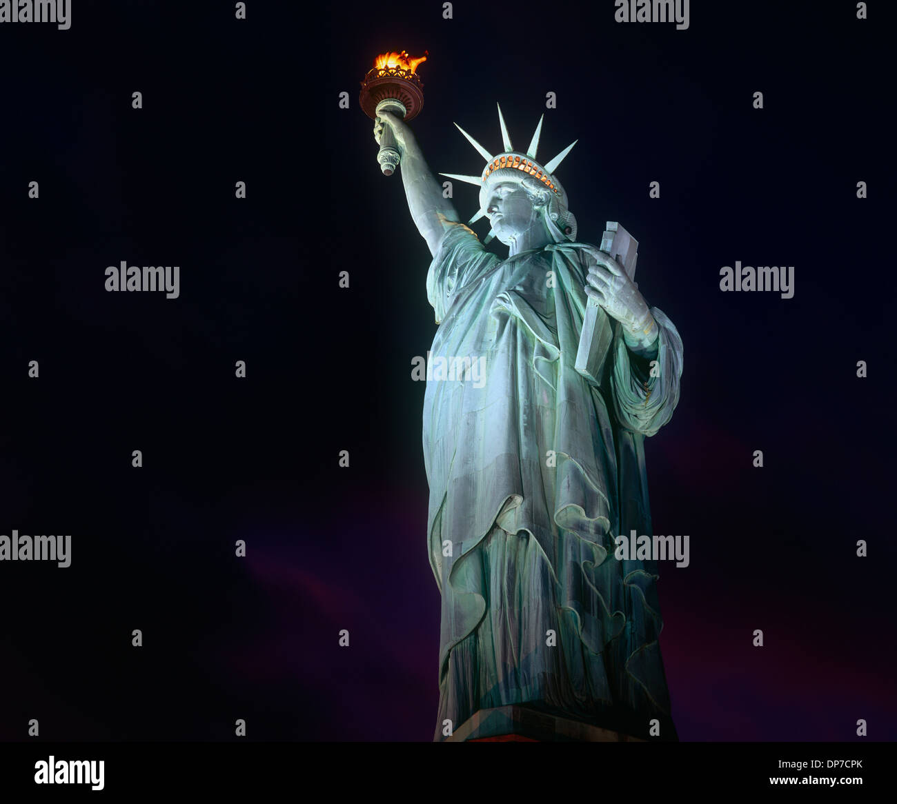 Statue of Liberty at night, New York, USA Stock Photo - Alamy