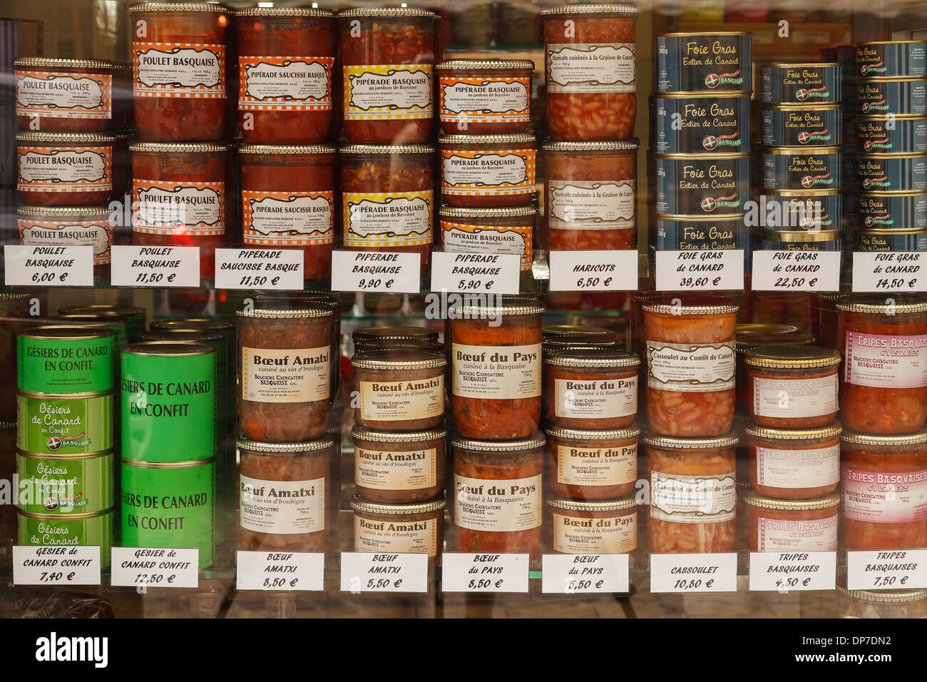 Typical food, Saint Jean Pied de Port, Pyrenees, Aquitaine, France ...