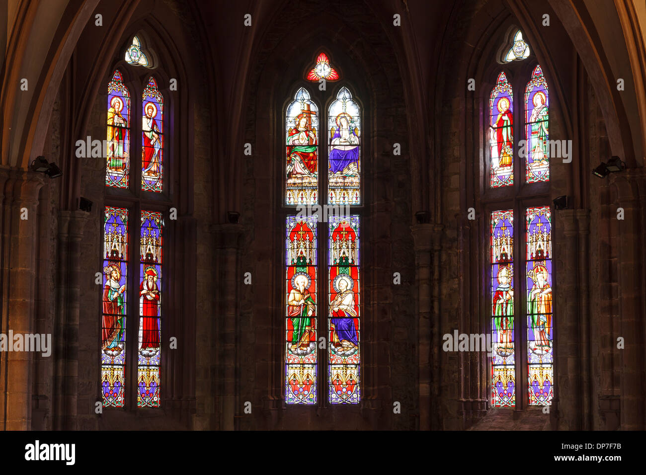 Windows of church of Notre Dame du Bout du Pont, Saint Jean Pied de ...