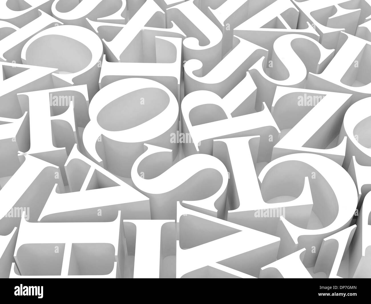 High resolution image. 3d rendered illustration. Background of alphabet ...