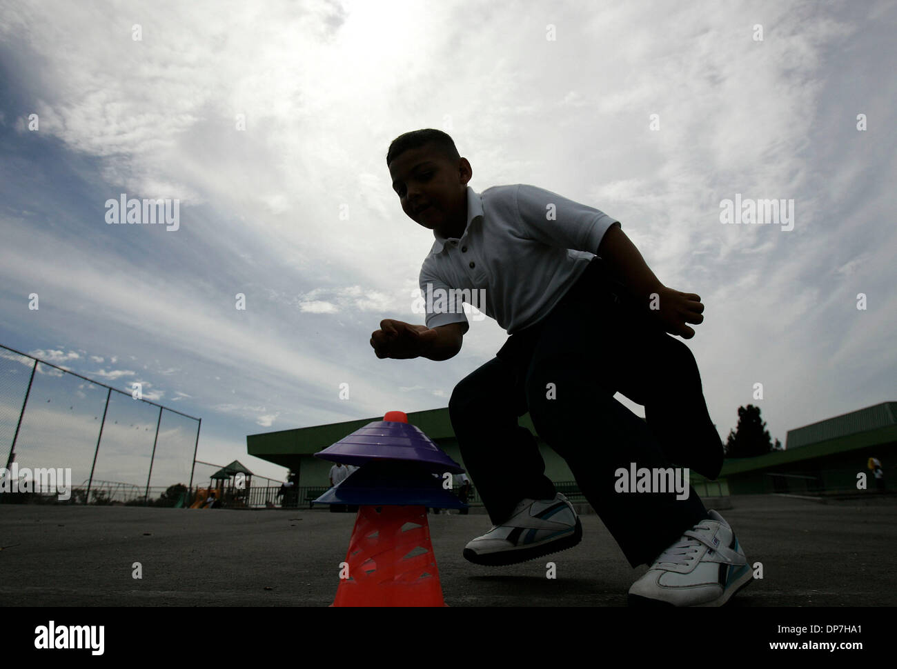 Oct 04, 2006; San Diego, CA, USA; ISSAC SEPULUEDA, a second grader at ...