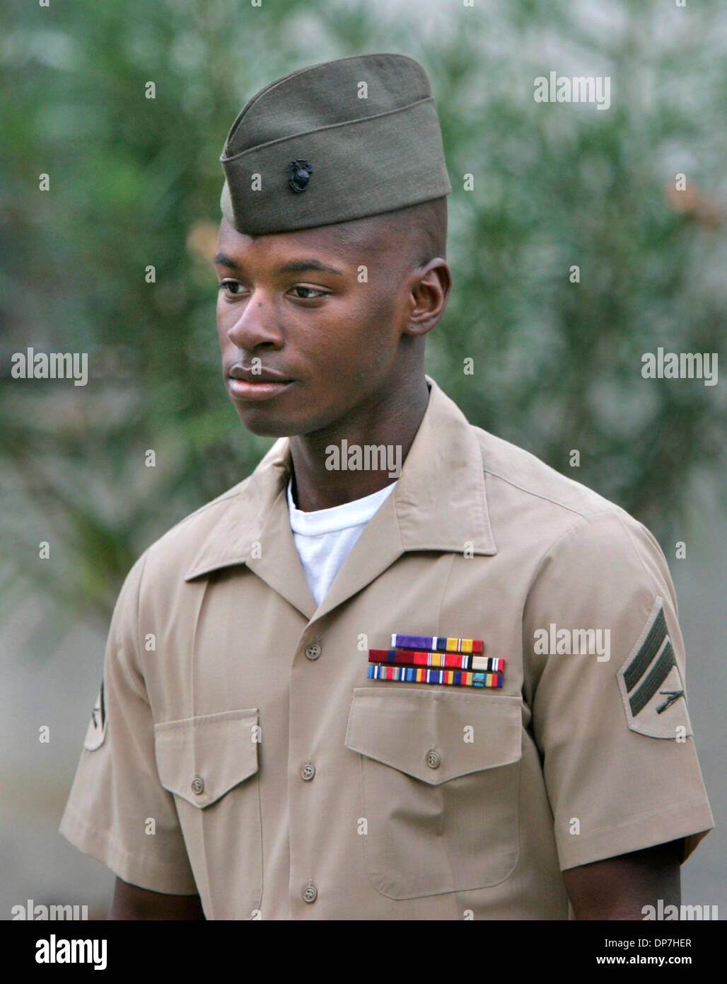 Nov 14, 2006; Camp Pendleton, CA, USA; Marine Cpl. TRENT THOMAS walks ...
