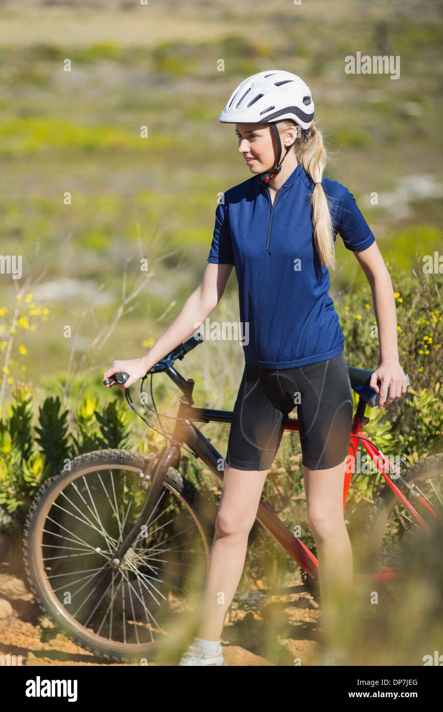 Female blonde biker hi-res stock photography and images - Alamy