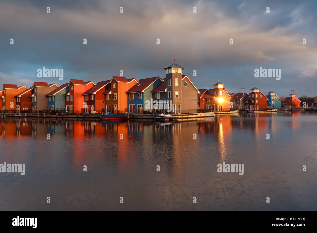 Early yellow colorful buildings hi-res stock photography and images - Alamy