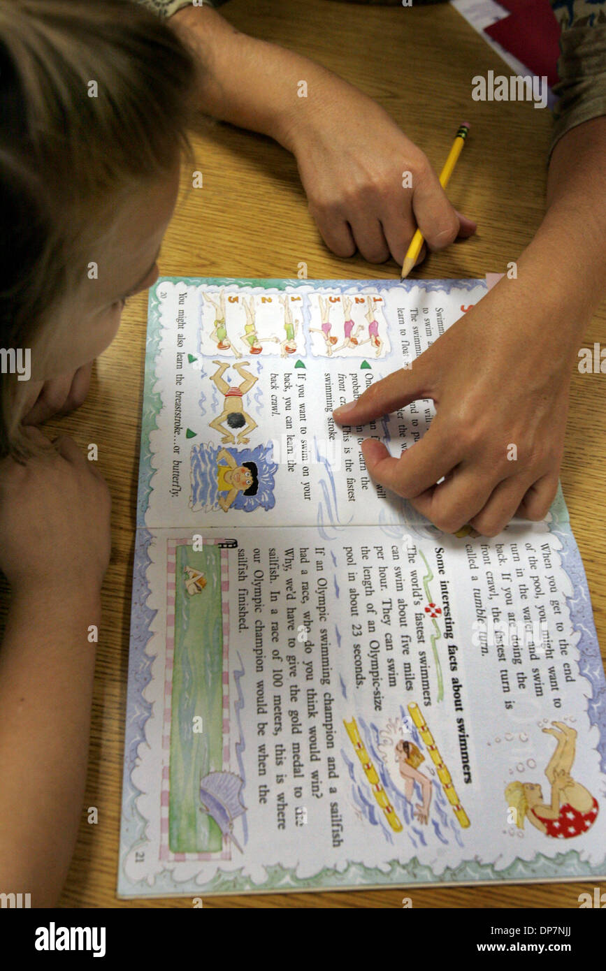 Nov 10, 2006; Carlsbad, CA, USA; Chloe Lajoie, 7, in second grade, gets ...