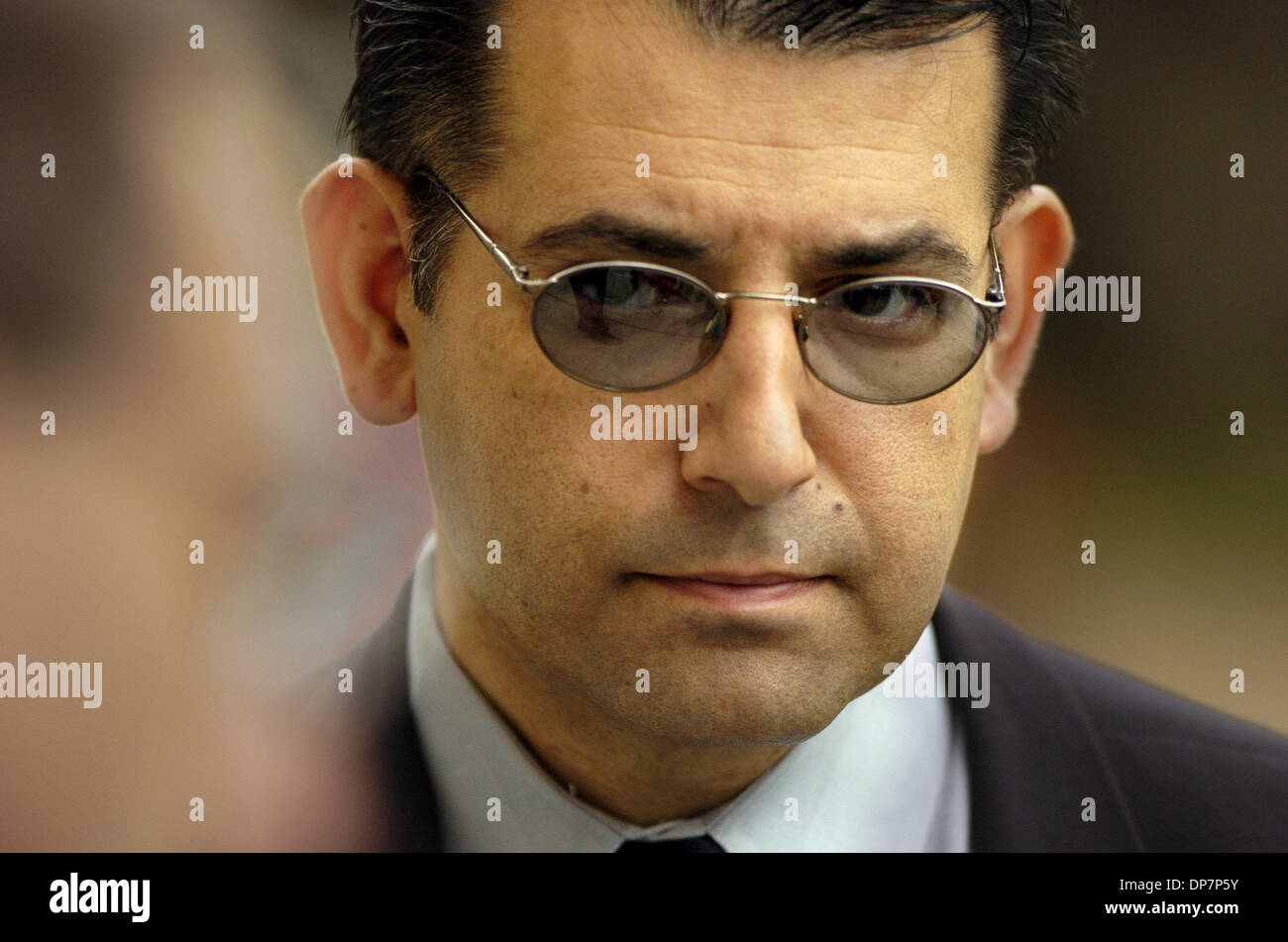 Nov 22, 2006; Martinez, CA, USA; Peter Mantas listens to attorney ...