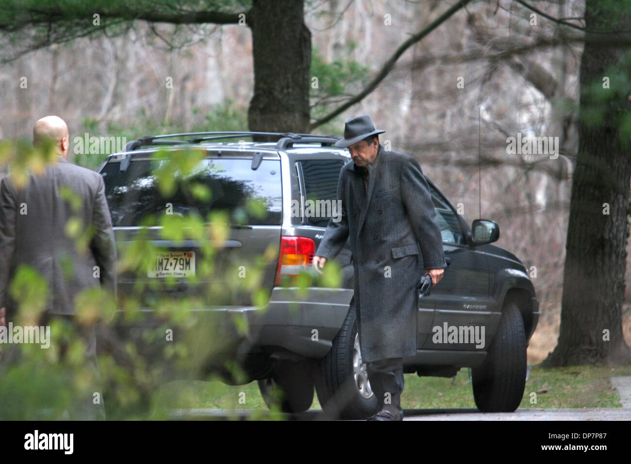 Nov 22, 2006; Chappaqua, NY, USA; CARLOS PEREZ-OLIVO exits his house ...