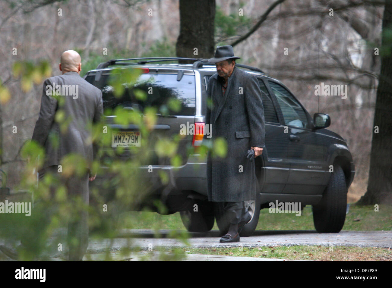 Nov 22, 2006; Chappaqua, NY, USA; CARLOS PEREZ-OLIVO exits his house ...