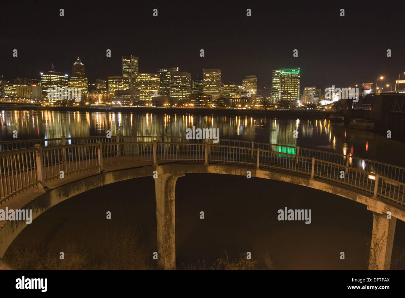 Nov 22, 2006; Portland, OR, USA; Skyline with Willamette River and ...