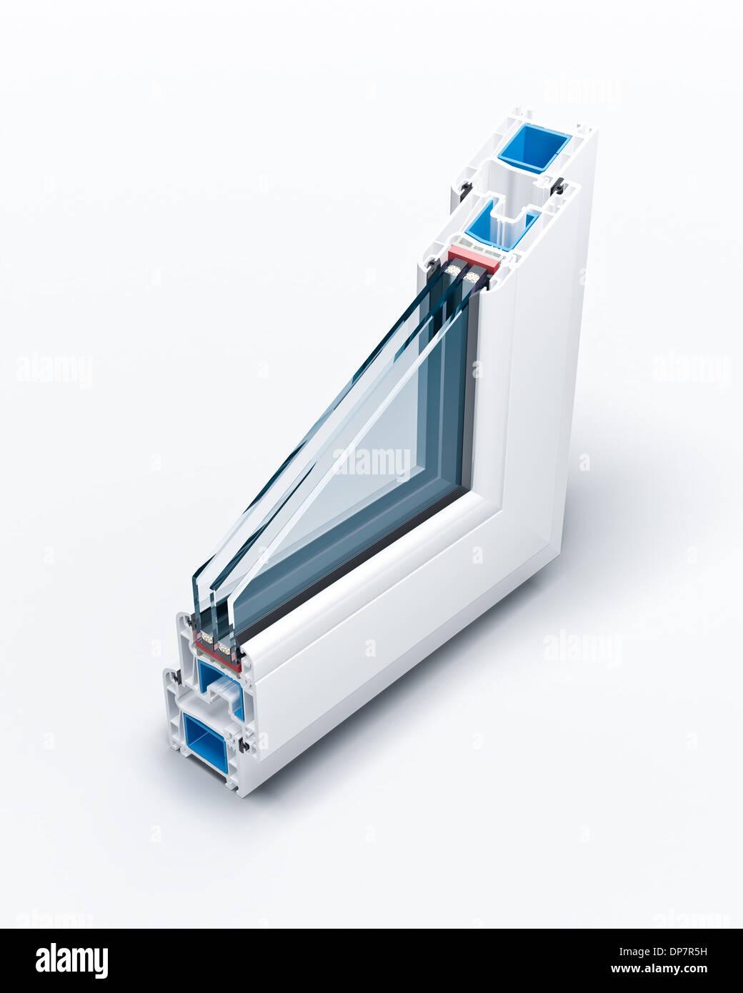 Cross Section Of Pvc Profile For Window Stock Photos & Cross Section Of ...