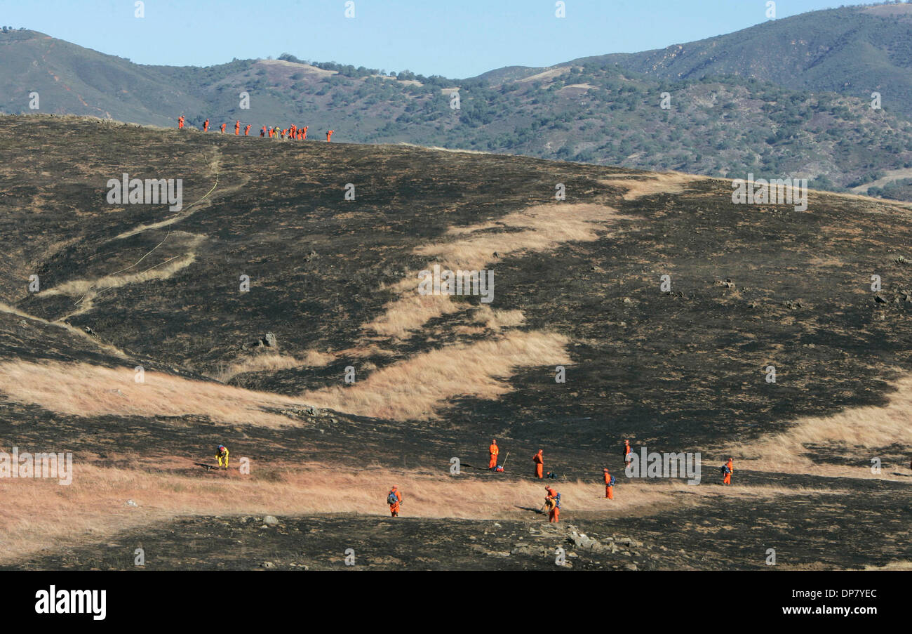 Nov 30, 2006; Santa Ysabel, CA, USA; View of burn area's aftermath ...