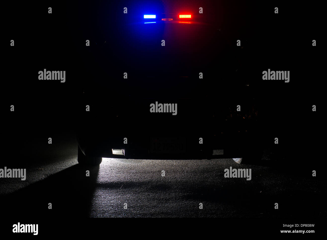 Police car lights night hi-res stock photography and images - Alamy